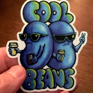 Cool Beans 2 Inch Vinyl Waterproof Die-cut Sticker - Etsy