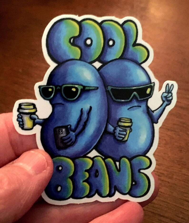 Cool Beans 2 Inch Vinyl Waterproof Die-cut Sticker - Etsy
