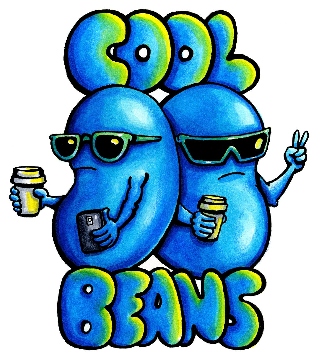 Cool Beans 2 Inch Vinyl Waterproof Die-cut Sticker - Etsy