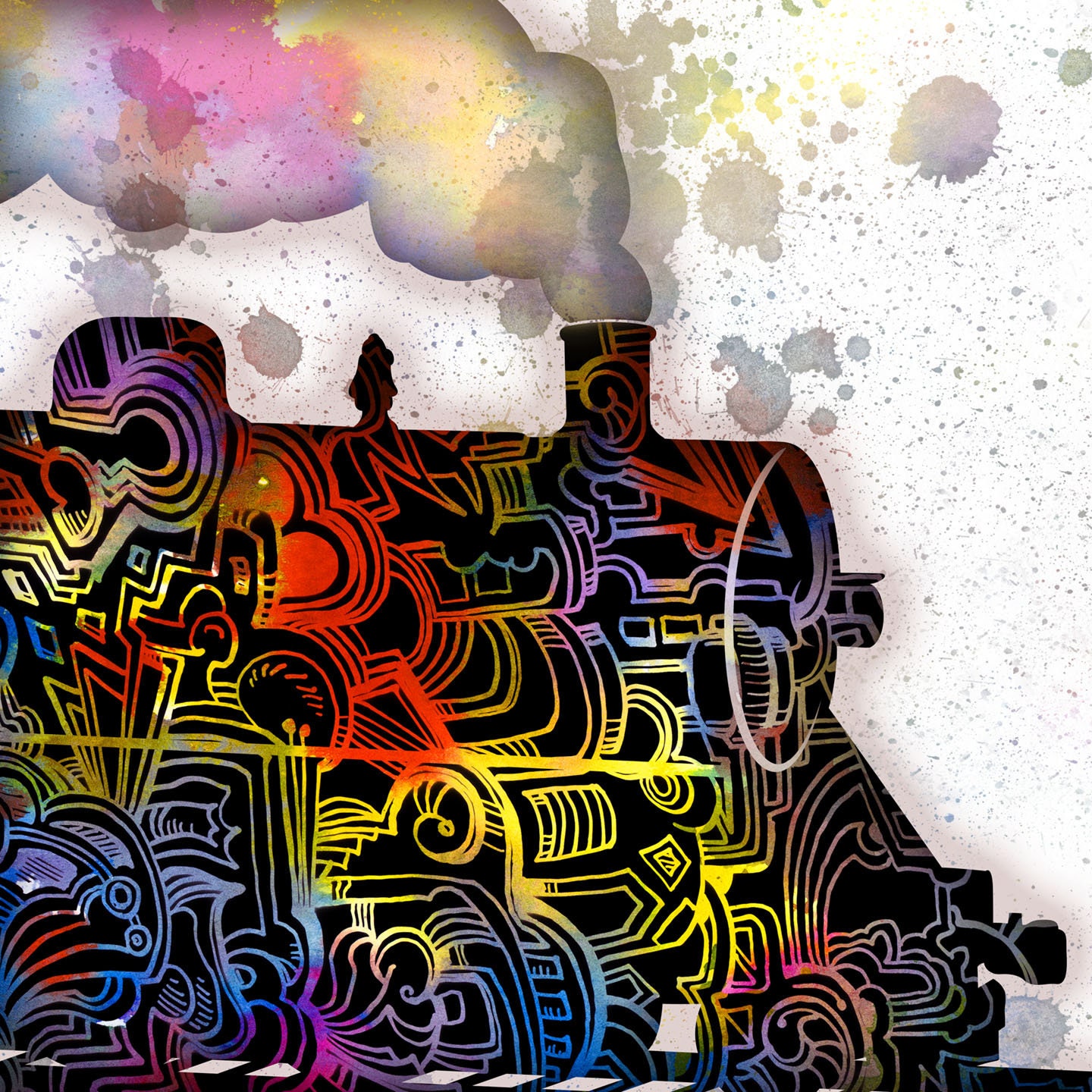 Steam Locomotive Train Art Print - Etsy