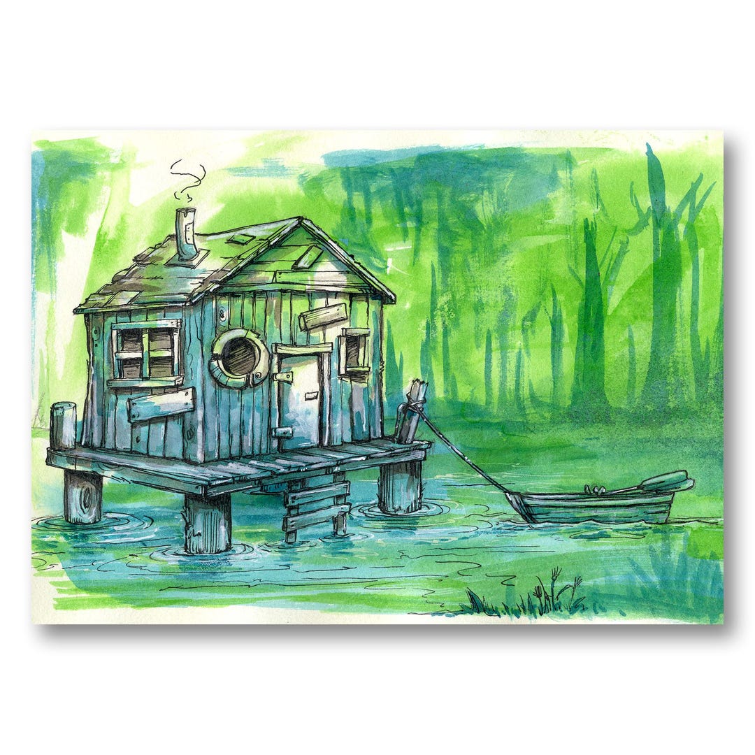 Swamp Shack Art Print - Etsy