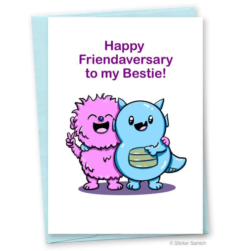 Friendaversary Card - Etsy
