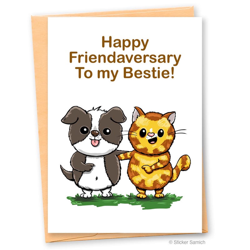 Friendaversary Card - Etsy
