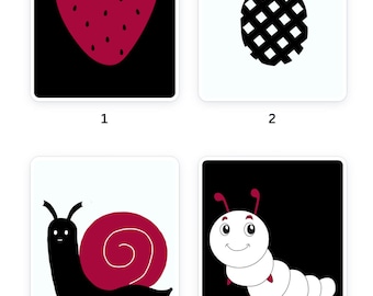 High Contrast Black and White Visual Stimulus Cards - Etsy UK
