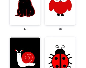 High Contrast Black and White Visual Stimulus Cards - Etsy