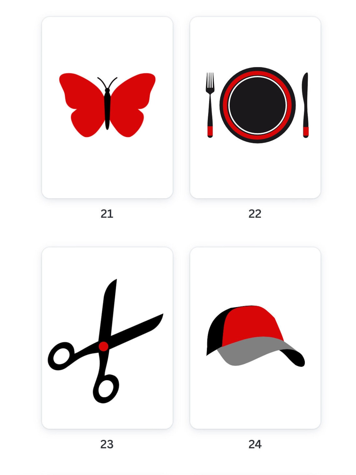 High Contrast Visual Stimulus Cards for Babies (3 - 6 Months) - Etsy