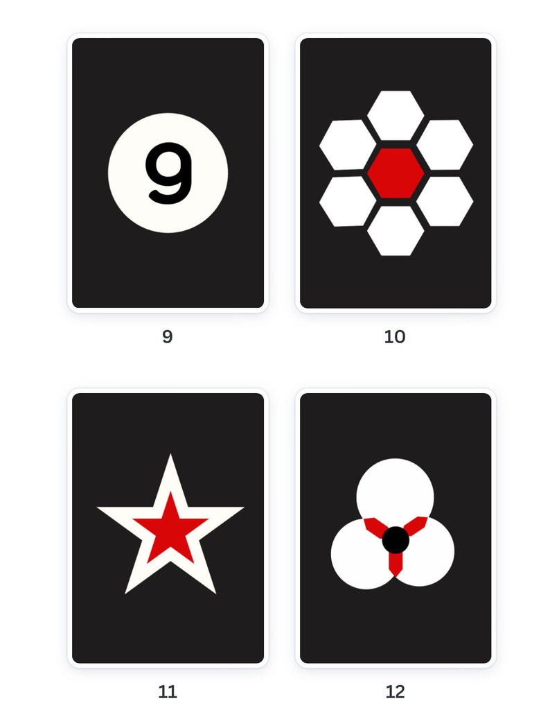 High Contrast Visual Stimulus Cards for Babies (3 - 6 Months) - Etsy