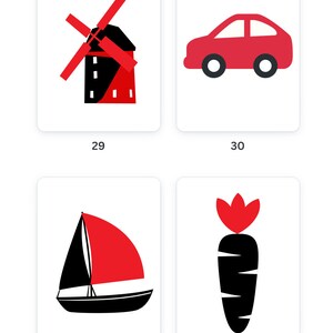 High Contrast Visual Stimulus Cards for Babies (3 - 6 Months) - Etsy