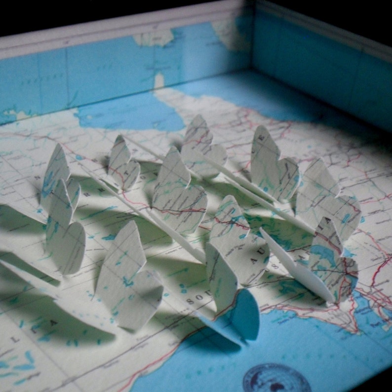 Butterfly Map Australia - Etsy