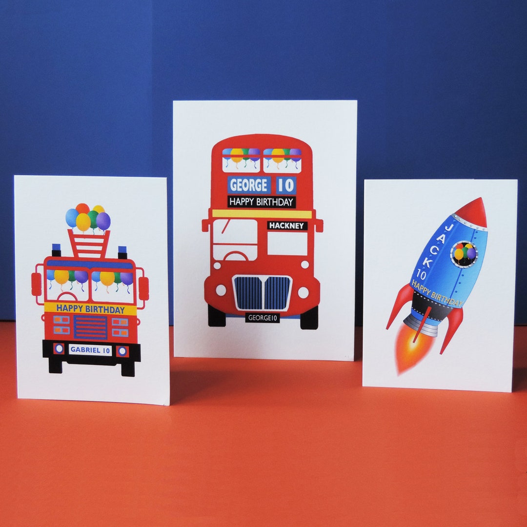 Personalised London Bus Card - Etsy UK