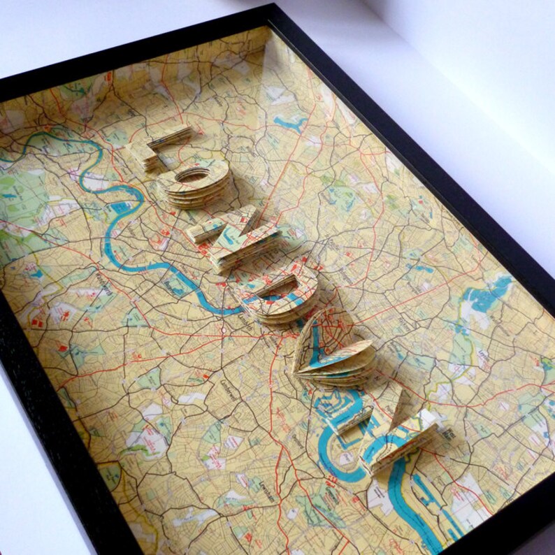London Letter Map - Etsy