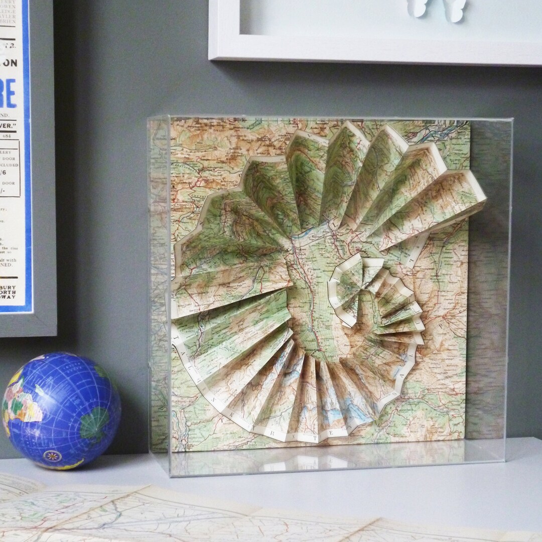 Map Swirl Artwork - Etsy