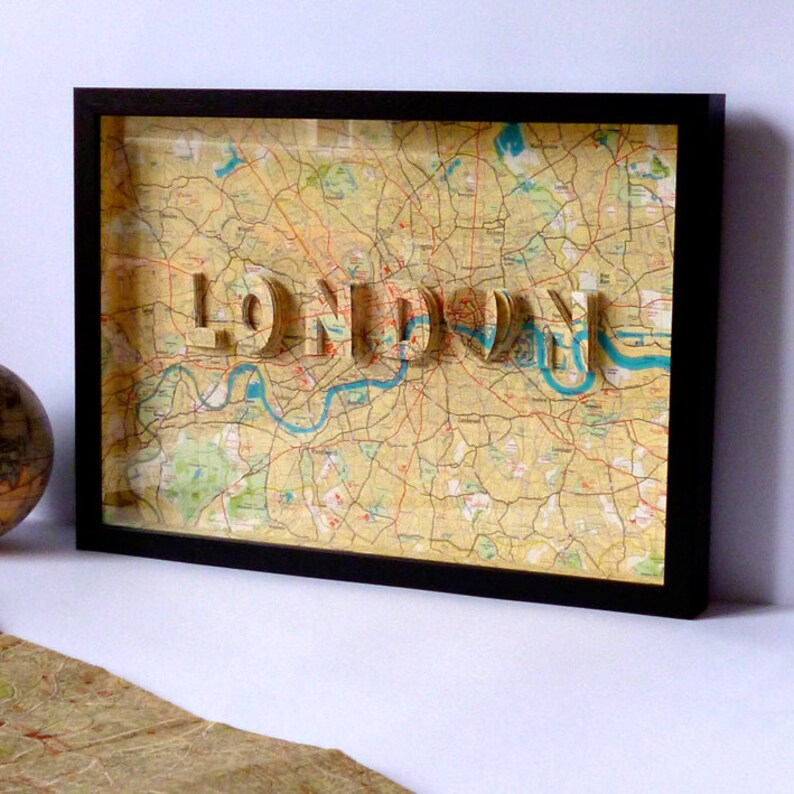 London Letter Map - Etsy