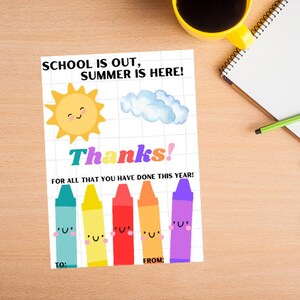 End of the Year Teachers Gift Card Holder for Summer, End of the School ...