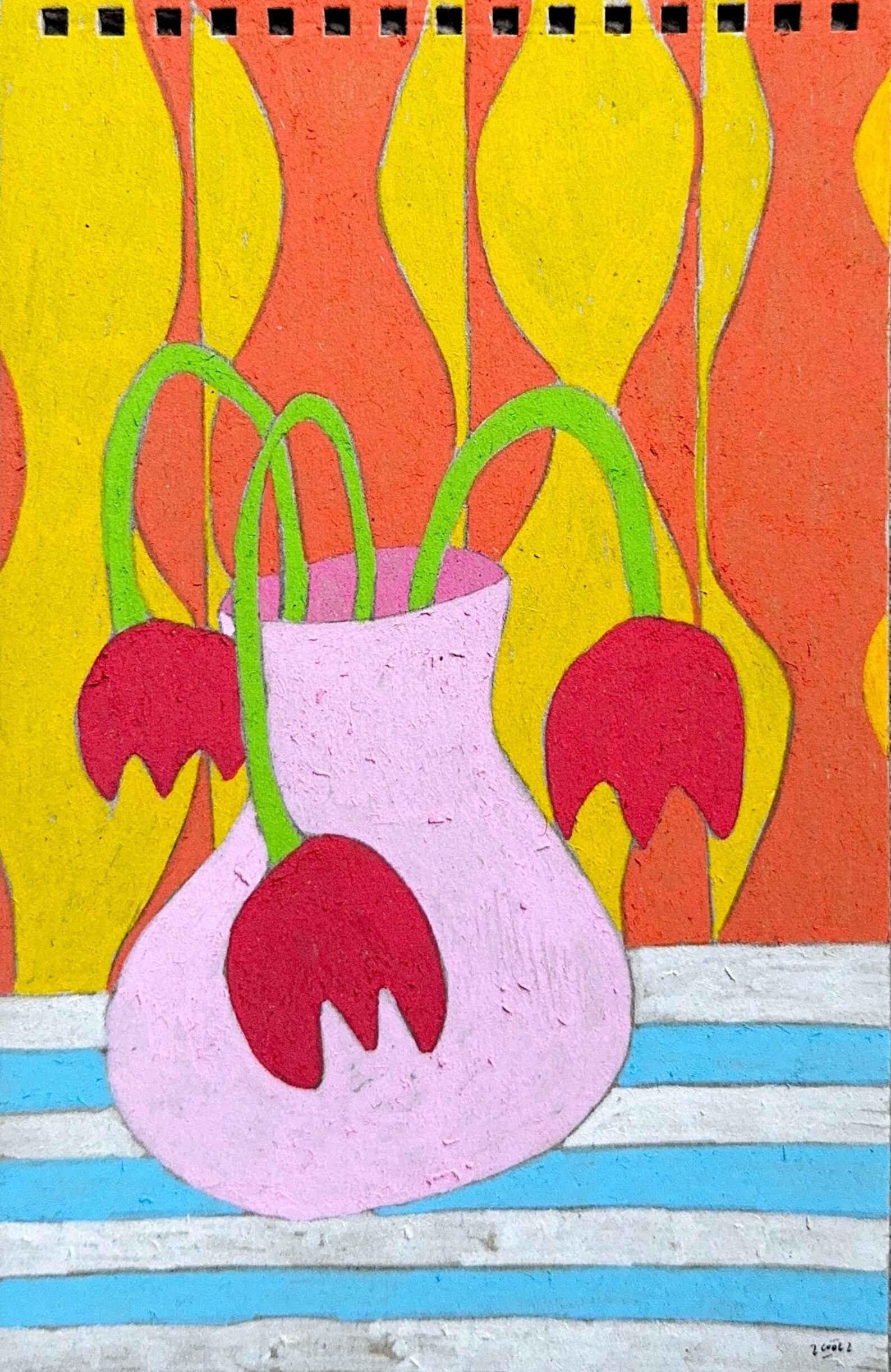 COOL (born in 1993) the Tulips Are Thirsty, 2022 Posca Marker on ...