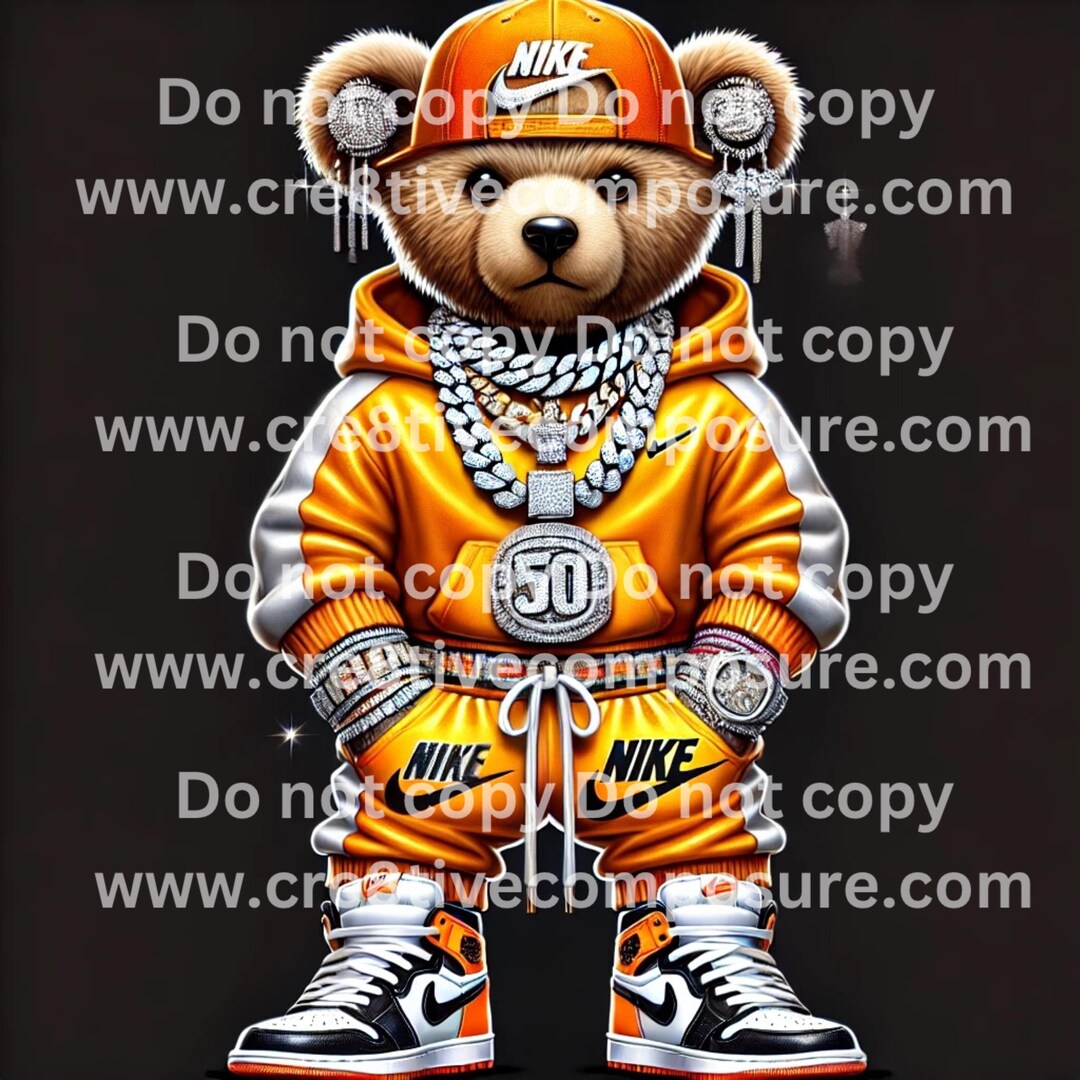 Jeweled Nike Bear Digital Download - Etsy Australia