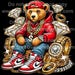 Red Hip Hop Bear Digital Download - Etsy