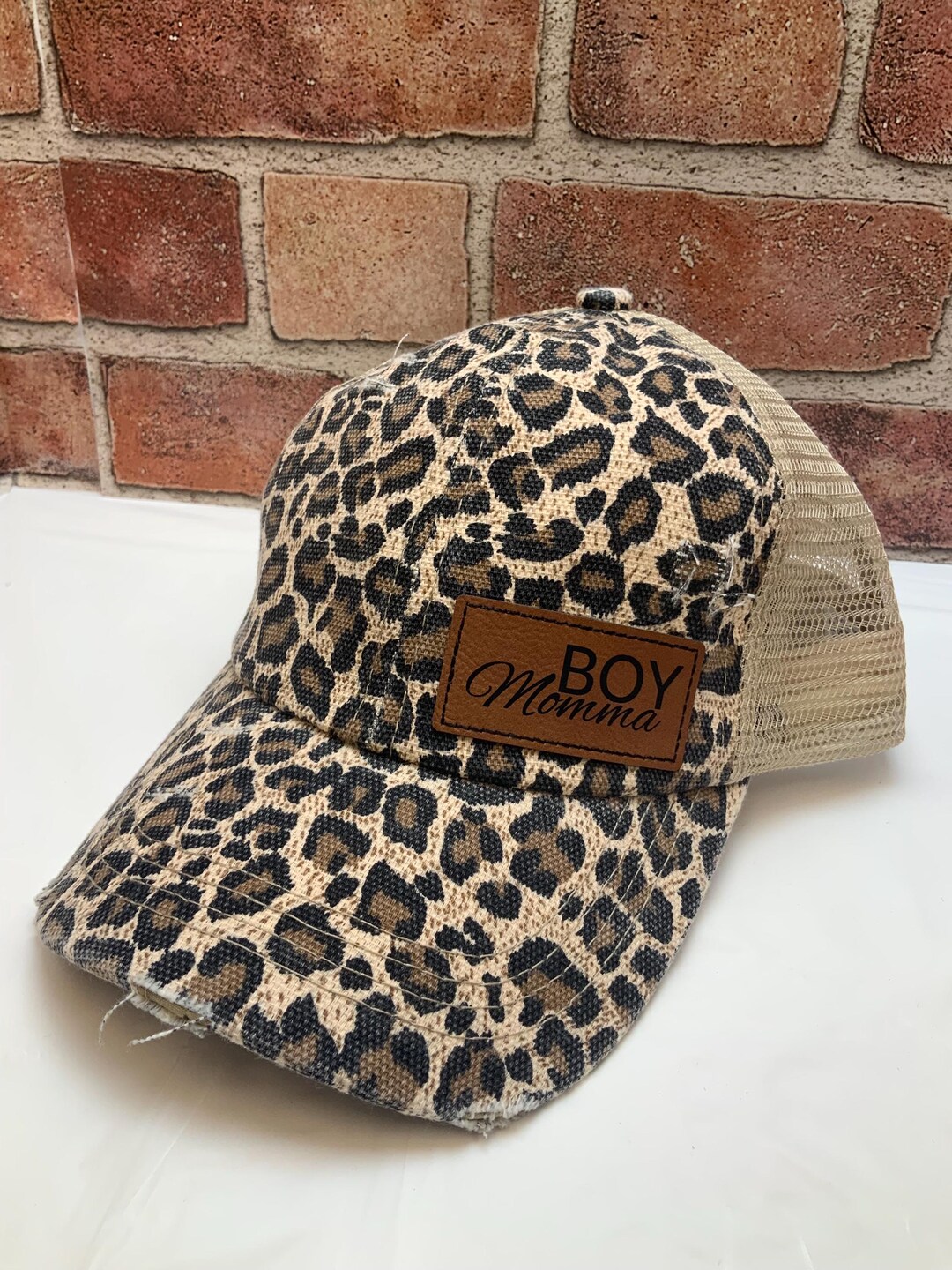 Personalized Hat, Cheetah Leopard Print Distressed Super Cute Baseball ...
