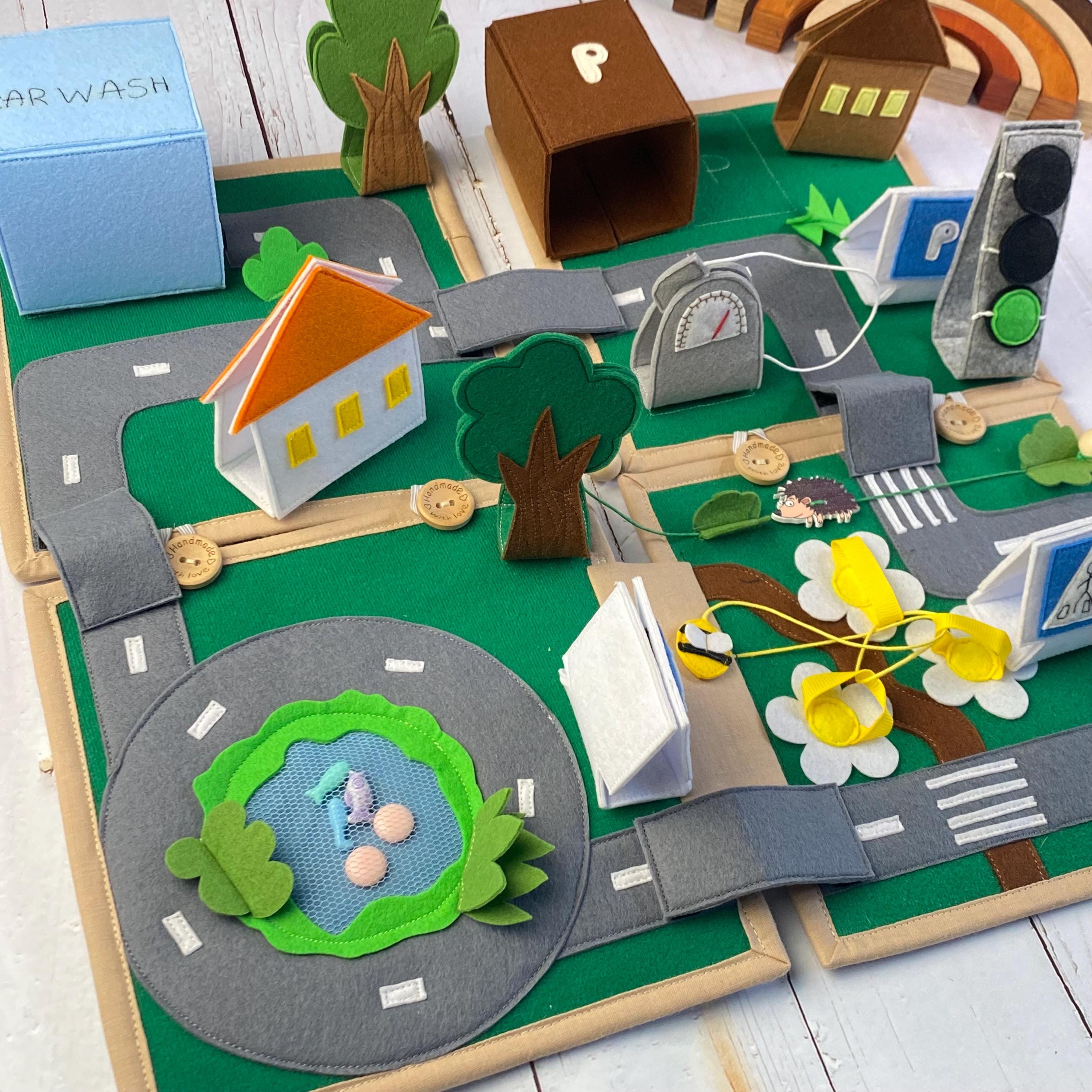 Toddler Busy Book, Quiet Book, Felt Activity Book, 3D Traffic Toddler ...