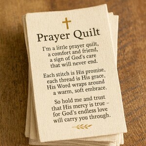 8x Prayer Quilt Poems Fabric Labels – 8 Sew-on Cotton Tags, Opaque ...