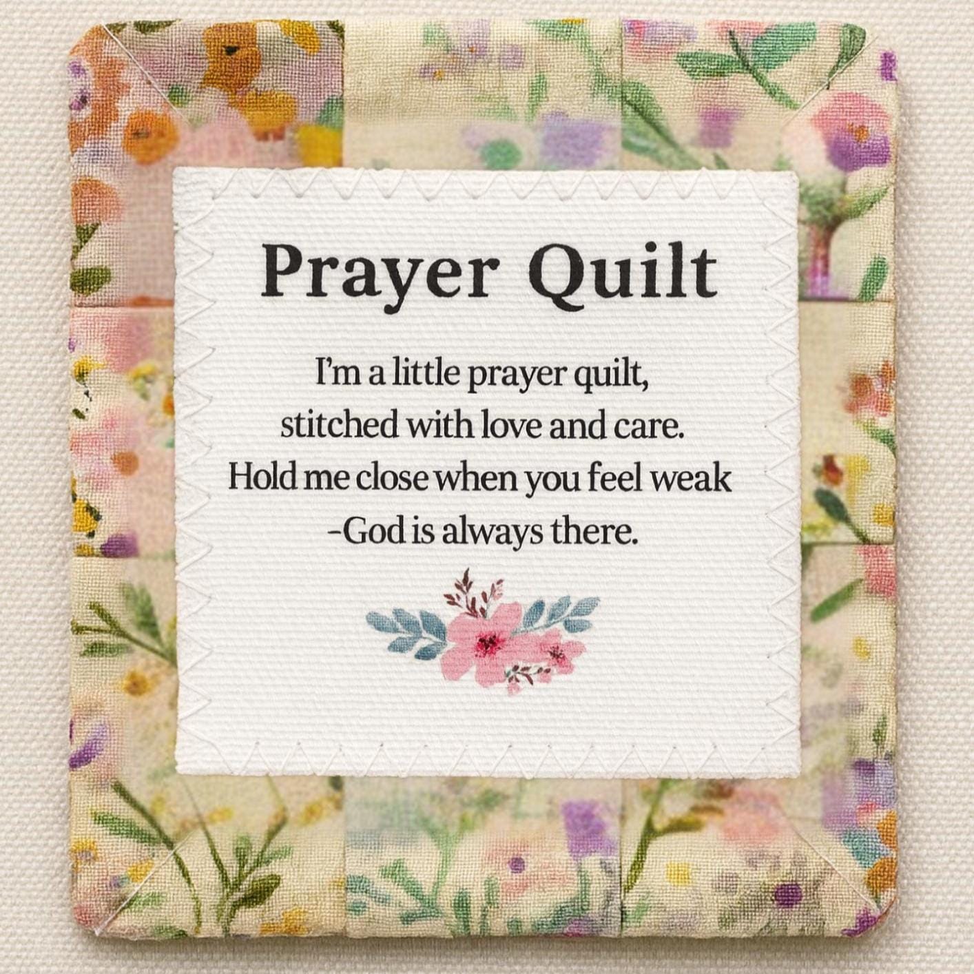 6x Prayer Quilt Poems Fabric Labels – 6 Sew-on Cotton Tags, Opaque ...