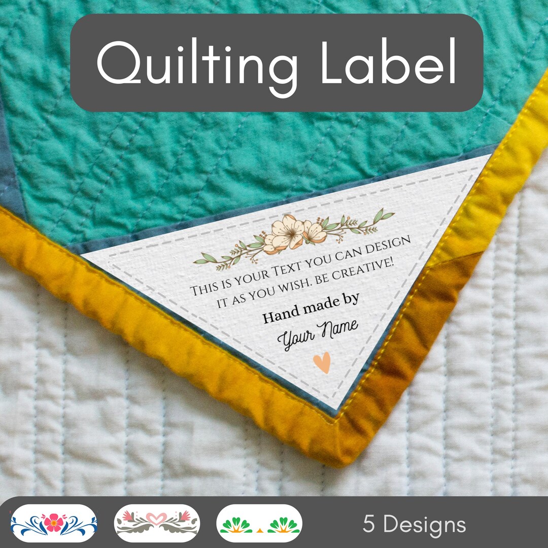 Quilt Labels Personalized/ Personalized Cotton Quilting Labels – Custom ...