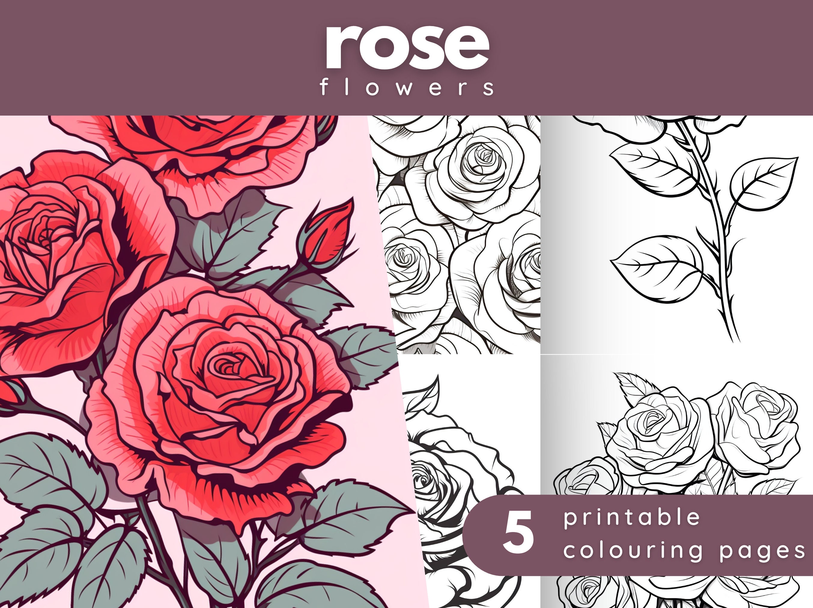 June Flower Coloring Pages, Printable Spring Flower Colouring Pages ...