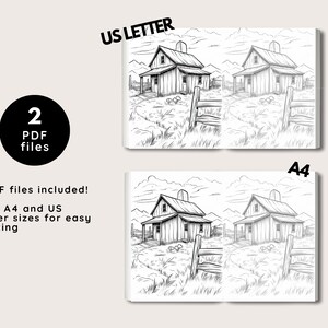15 Western Landscape Coloring Pages, Printable Ranch Colouring Book ...