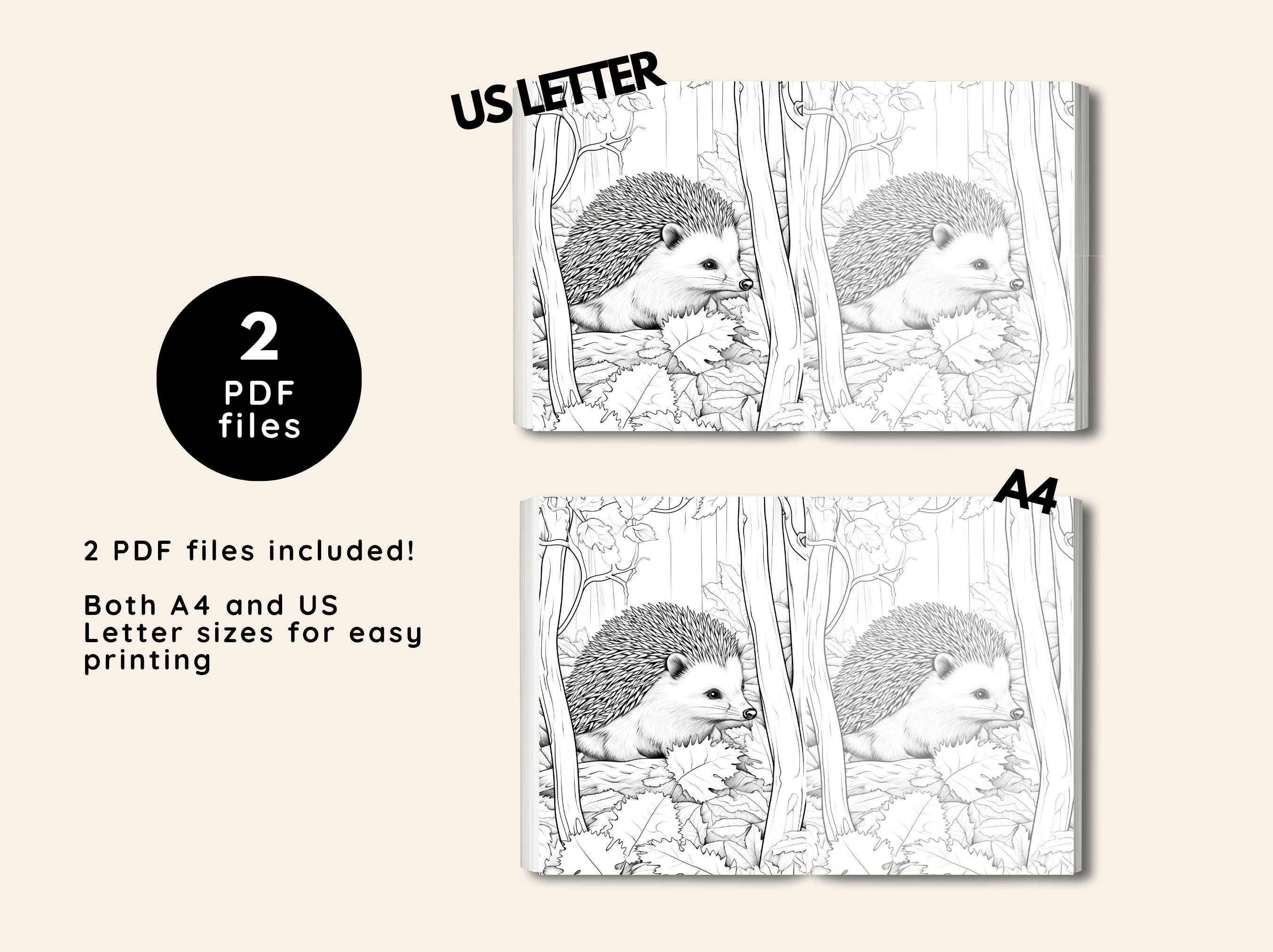 Woodland Animals Coloring, Fall Animal Coloring Pages, Autumnal ...