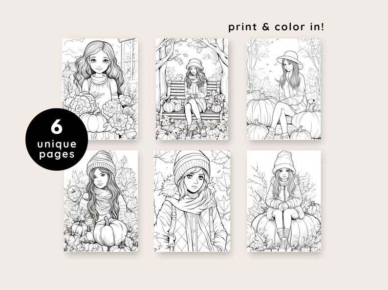 Fall Coloring Pages Adult Coloring, Cozy Cuties Autumn Coloring Book ...