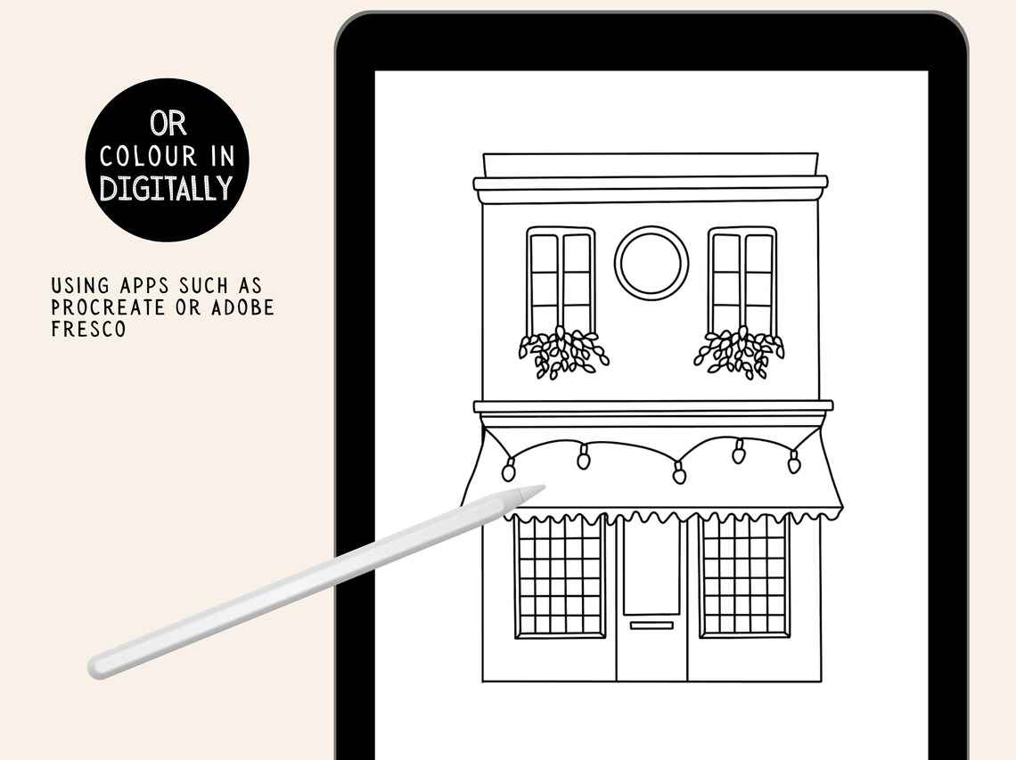 Coloring Book Cafe, Adults Landscape Coloring Book, Mindfulness ...