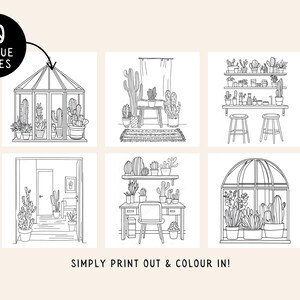 Cozy Room Coloring Pages, Pocket House Coloring Book for Adults, Boho ...