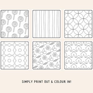 Comfy Patterns Coloring Book, Bold and Easy Pattern Colouring Pages ...