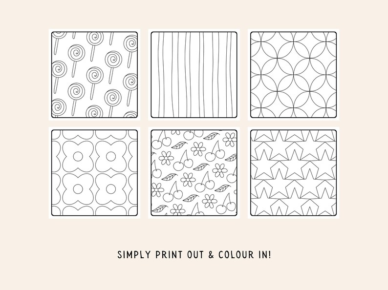 Comfy Patterns Coloring Book, Bold and Easy Pattern Colouring Pages ...