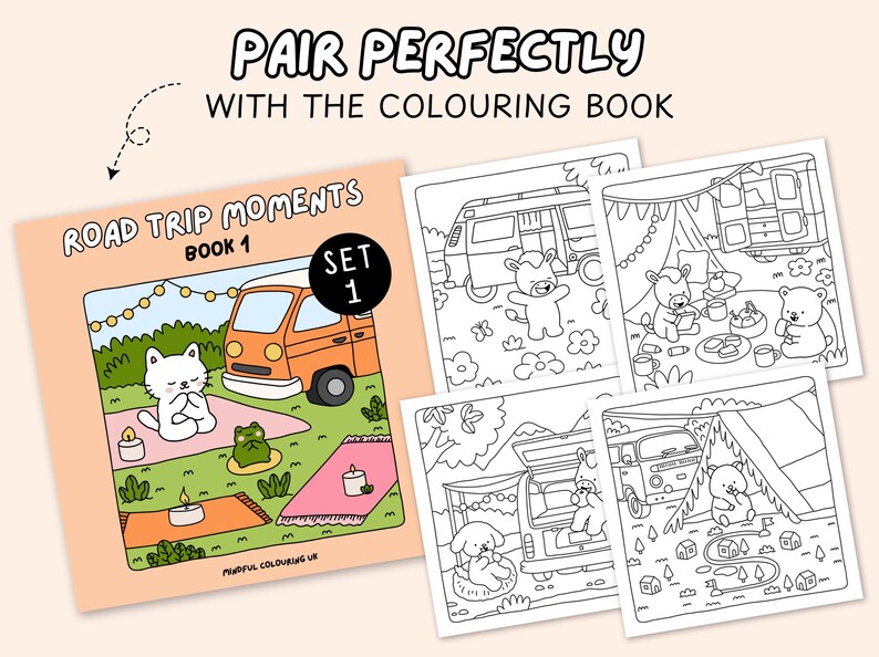 Cozy Coloring Practice Sheets, Color Palette Swatch Book, Cute Coloring ...