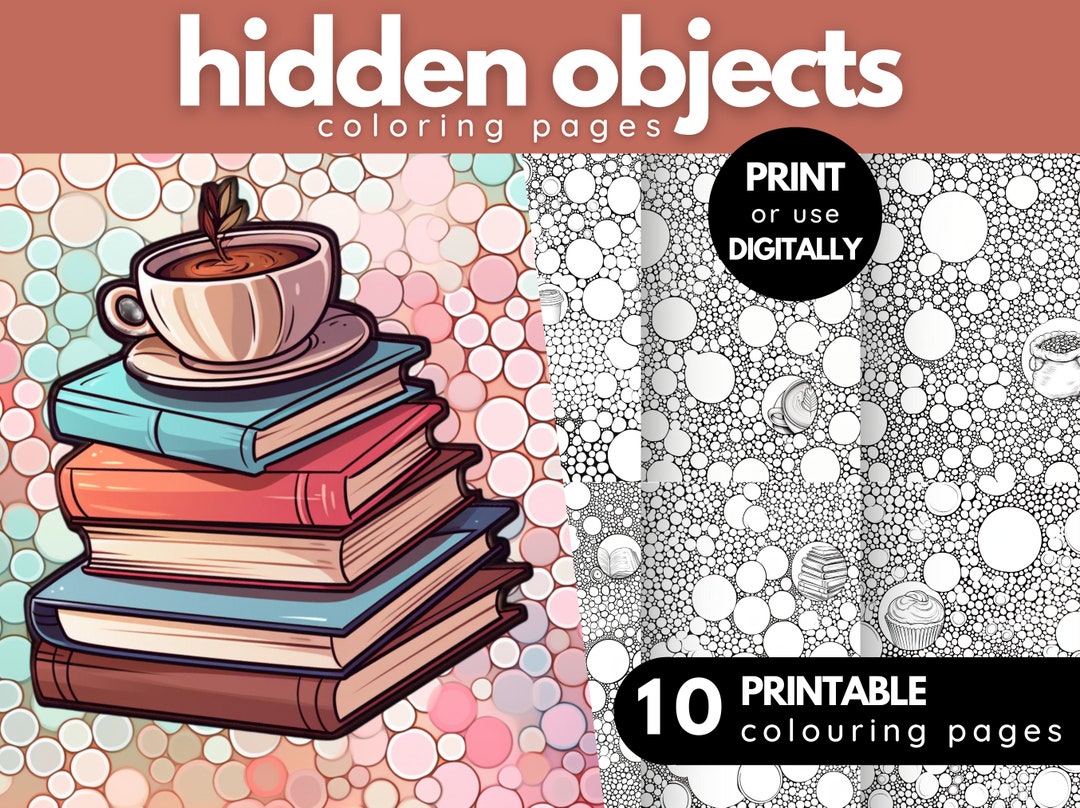Hidden Objects Coloring Book, Bubble Coloring Pages, Mindfulness ...