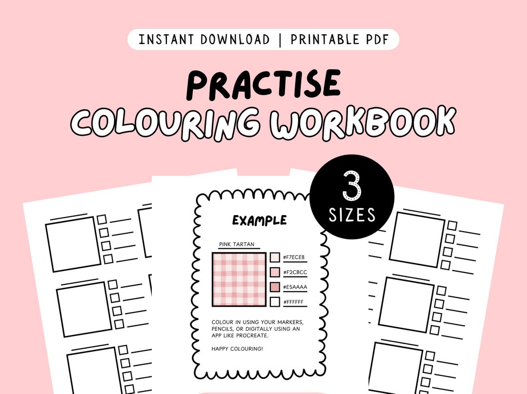 Color Swatch Chart, Colour Tester Template, Cute Cozy Coloring Swatches ...