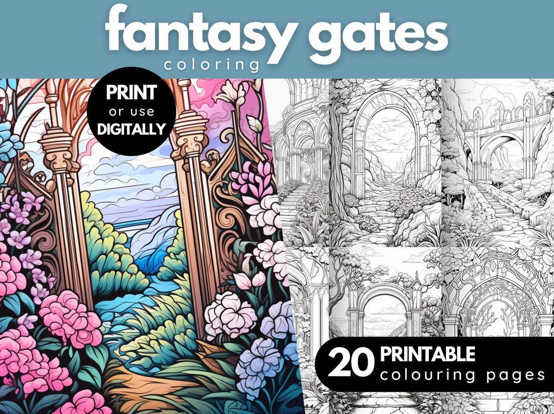Enchanted Forest Coloring Book, Fantasy Forest Coloring PDF, Magical ...