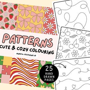 Comfy Patterns Coloring Book, Bold and Easy Pattern Colouring Pages ...