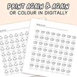 Color Swatch Chart A4 | Cozy Printable Colour Palette Book | Digital ...