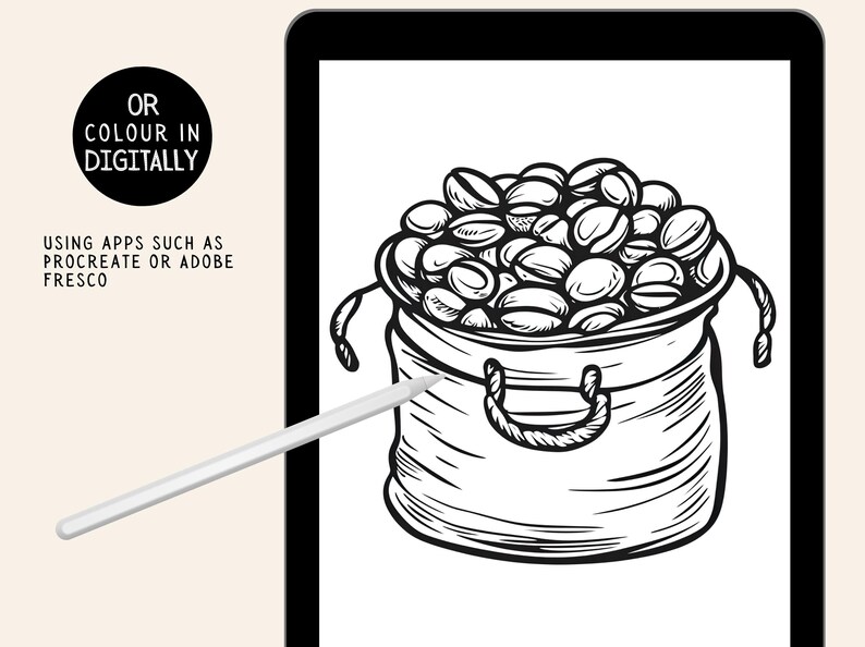 Simple Coffee Shop Coloring, Cute Coffee Lover Coloring Book, Easy to ...