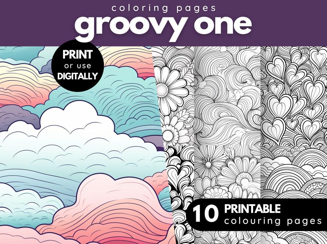 Groovy One Coloring Page, Hippie Coloring Pages, Printable Coloring ...