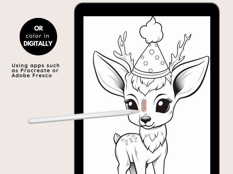 Party Animal Coloring Pages, Animals in Birthday Party Hats, Safari ...