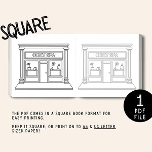 Coloring Pages Storefront, Shopfront Coloring Book, Cute Shops, Kawaii ...