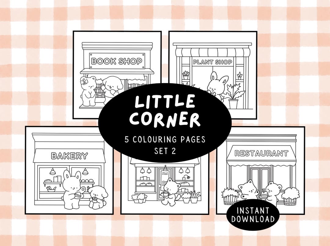 Little Corner Coloring Book for Adults and Teens, Cozy Colouring Pages ...