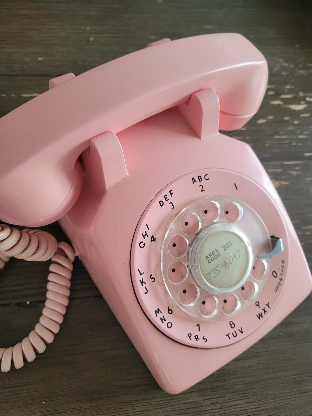 PINK ROTERY PHONE - Etsy