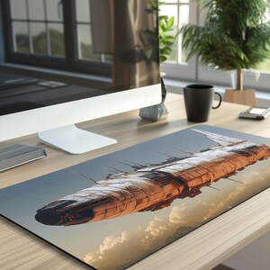 Industrial Sci-fi Spaceship XL Mouse Pad Custom Rusted Spaceship ...
