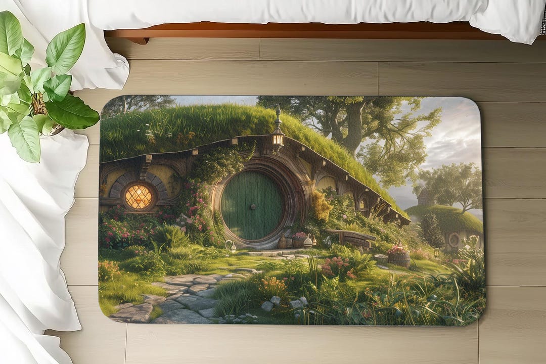 Fairy Tale Cottage Rug, Cozy Hobbit House, Nature Floor Mat, Soft ...