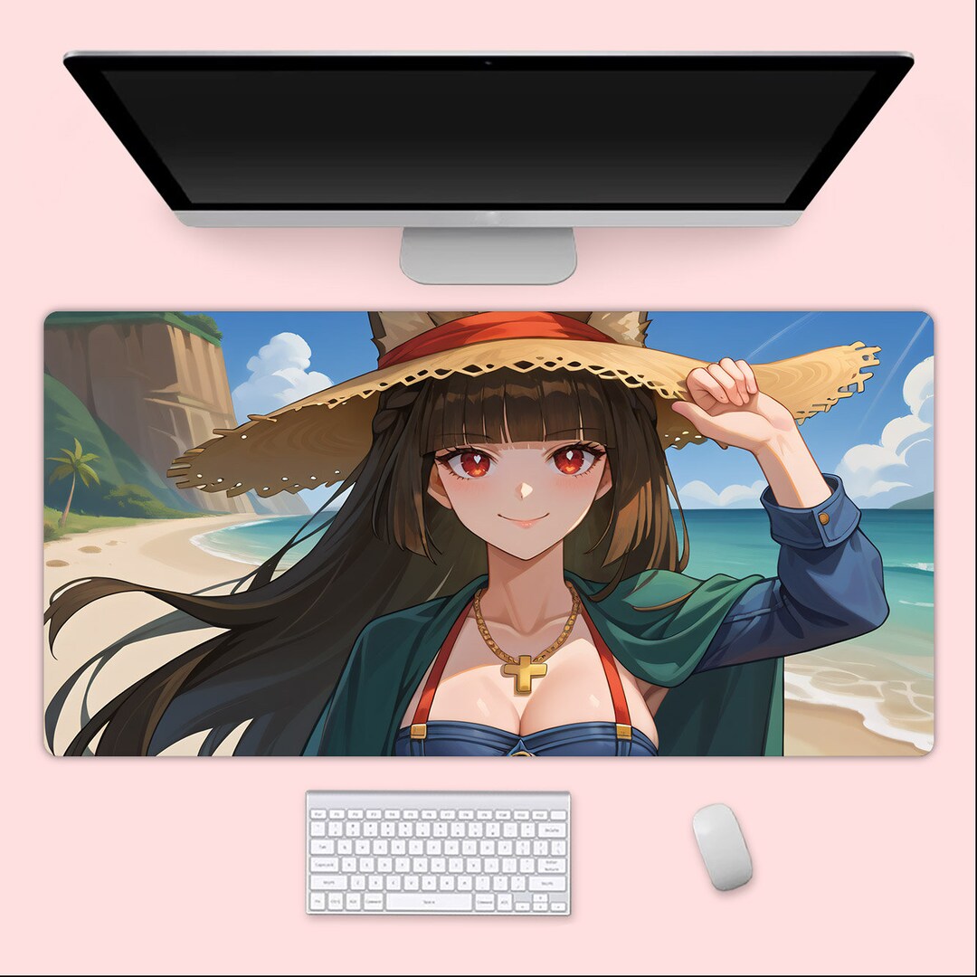 ZZZ Hoshimi Miyabi Swimsuit, Bikini XL Mouse Pad Custom Anime Beach ...