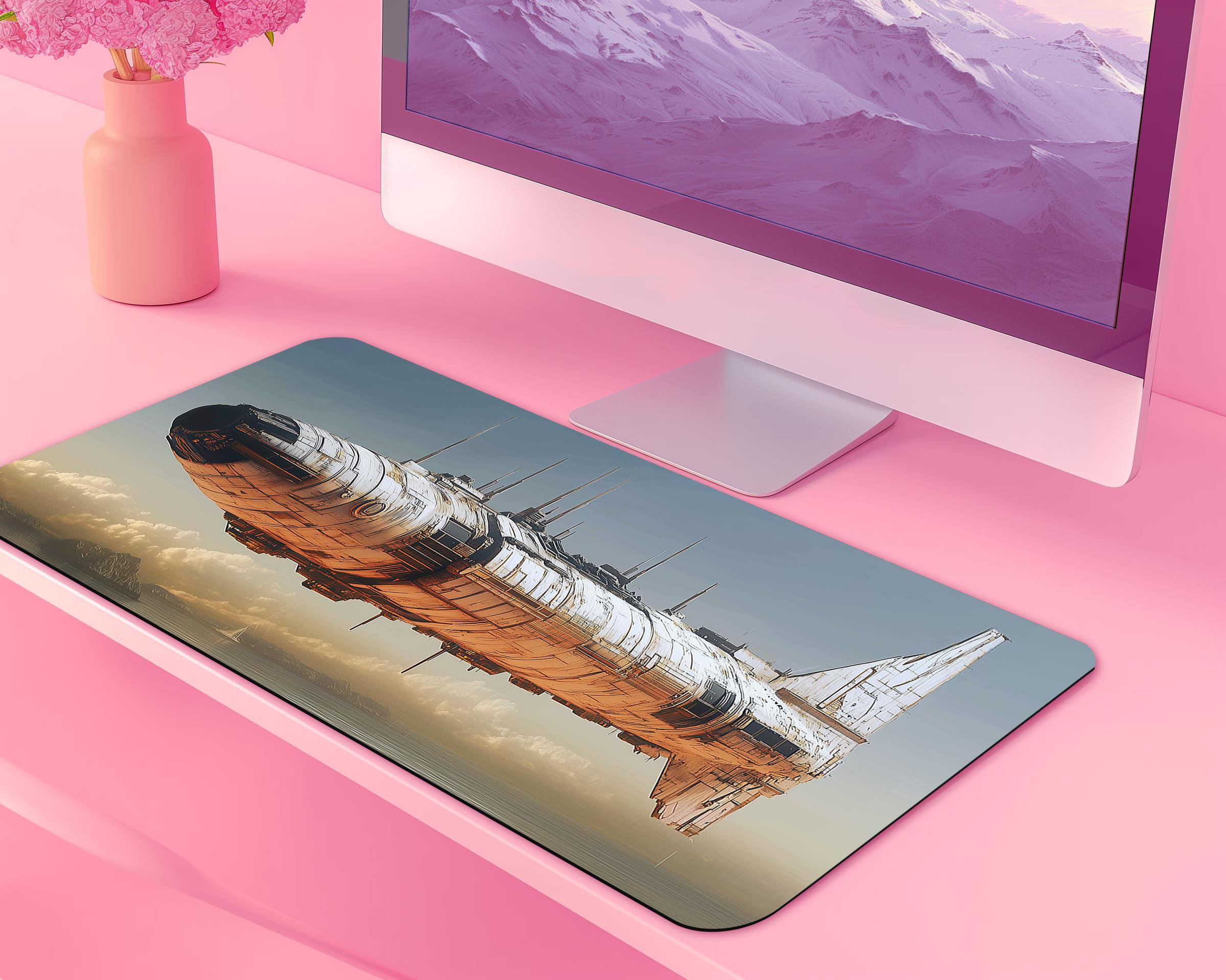 Industrial Sci-fi Spaceship XL Mouse Pad Custom Rusted Spaceship ...